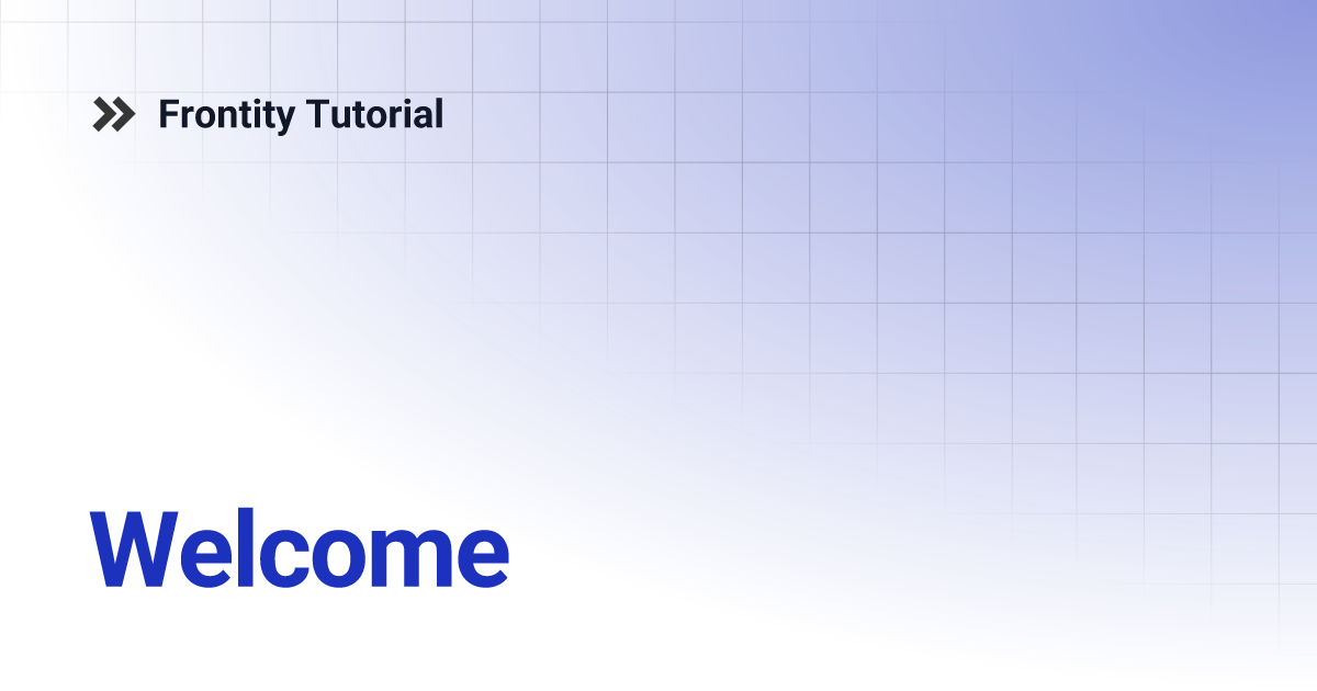 Welcome | Frontity Tutorial